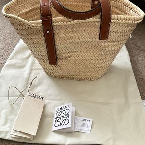 Loewe | Bags | Loewe Medium Leathertrimmed Woven Basket Bag | Poshmark